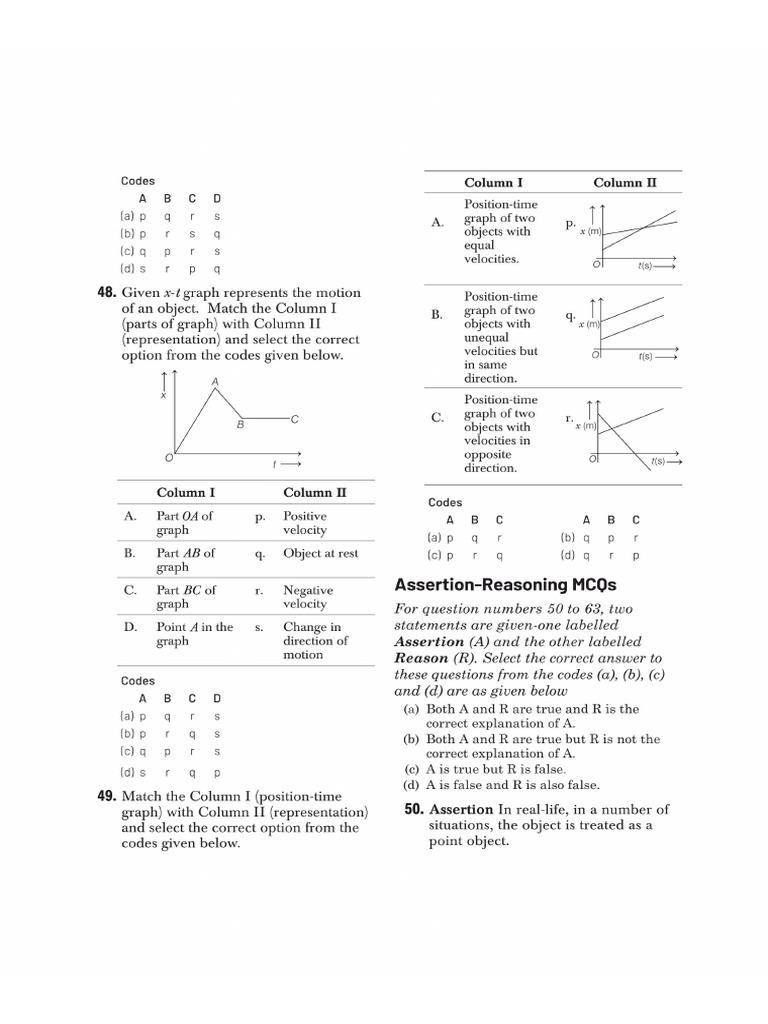 Motion in A Straight Line | PDF