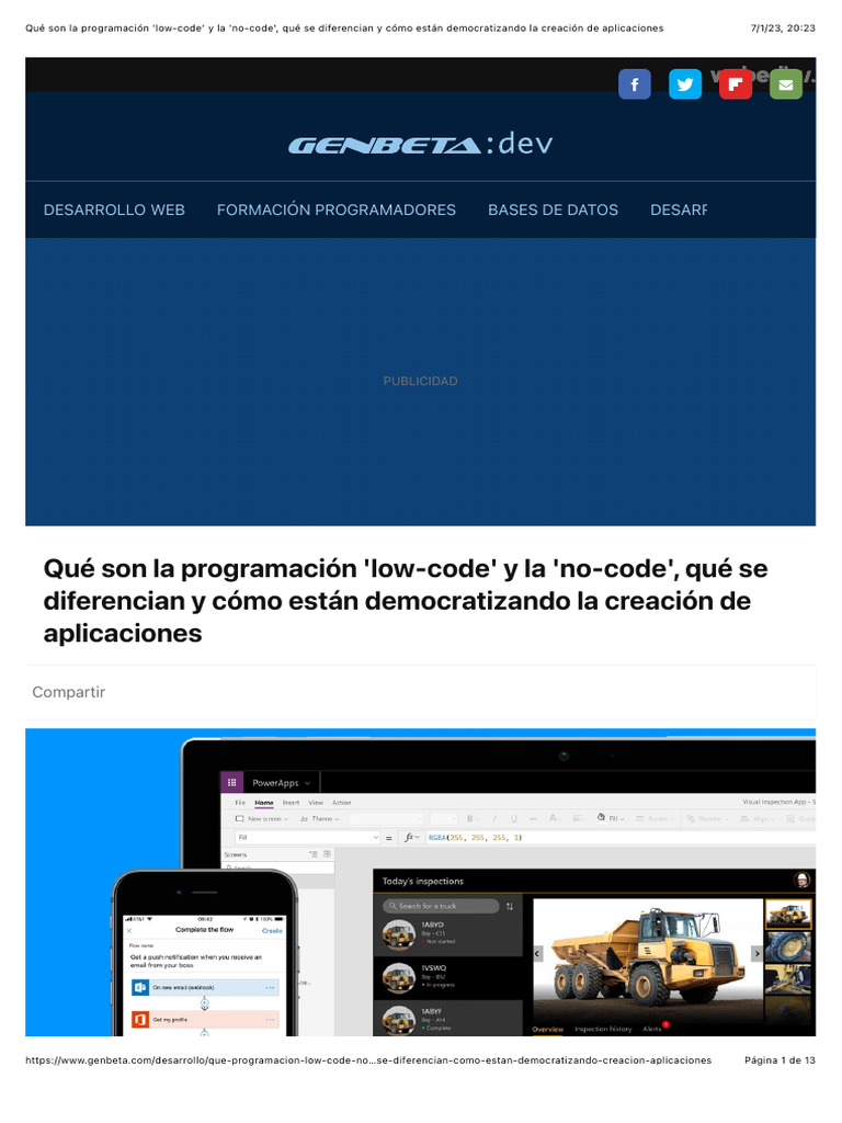 Qué son la programación low-code y la no-code | PDF | Página web | Lenguaje de programación
