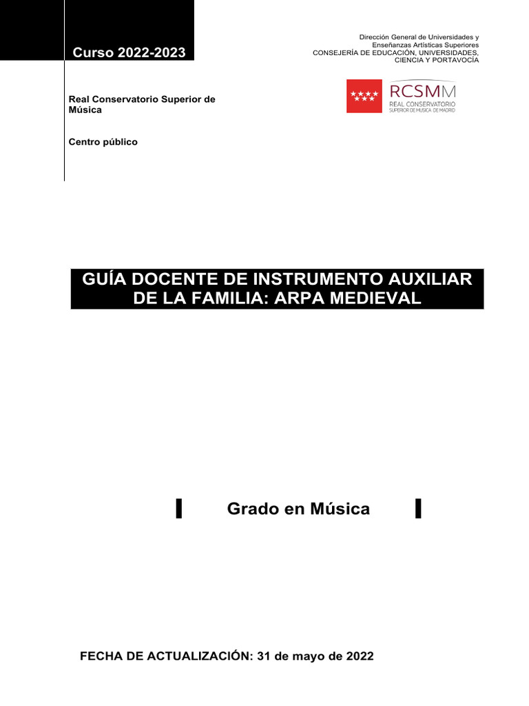CU_02 Instrumento auxiliar de la familia-Arpa Medieval | PDF ...