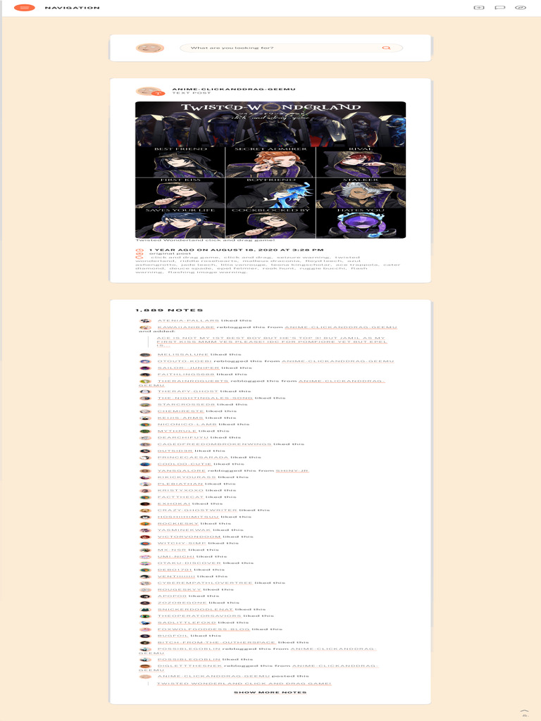 Anime Click and Drag Games Twisted Wonderland C 3 | PDF