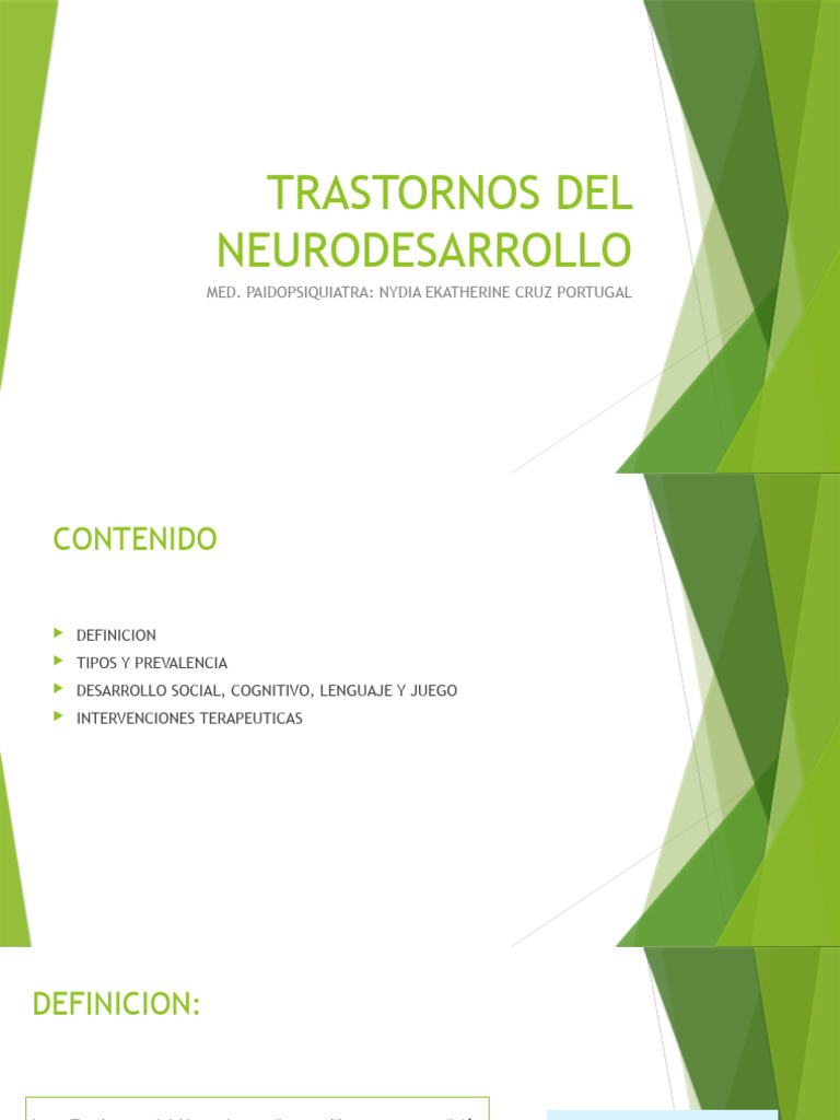 Trastorno Neurodesarrollo Dra Nydia | PDF | Discapacidad intelectual | Espectro autista