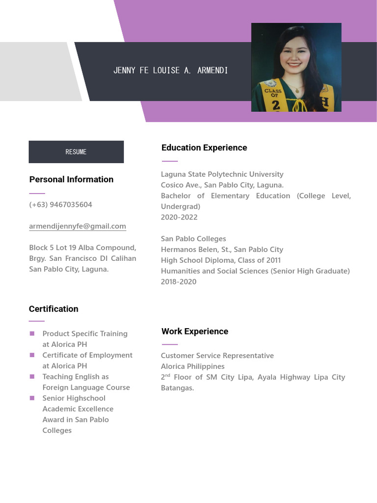 Armendi Jenny Fe Louise Amante | PDF