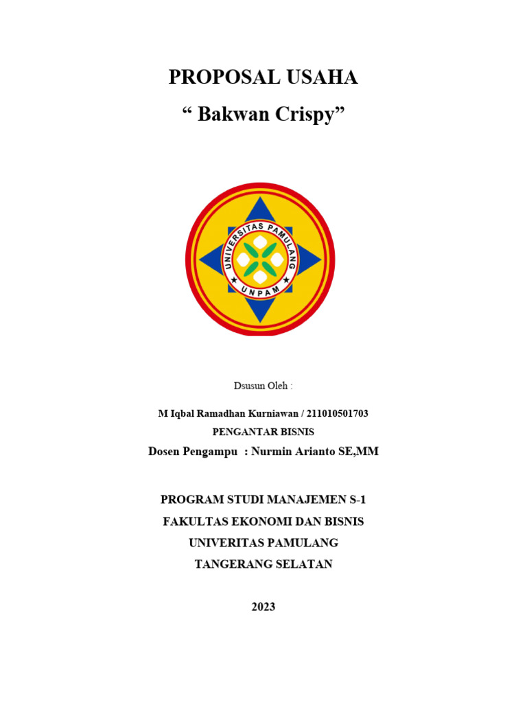Proposal Usaha | PDF