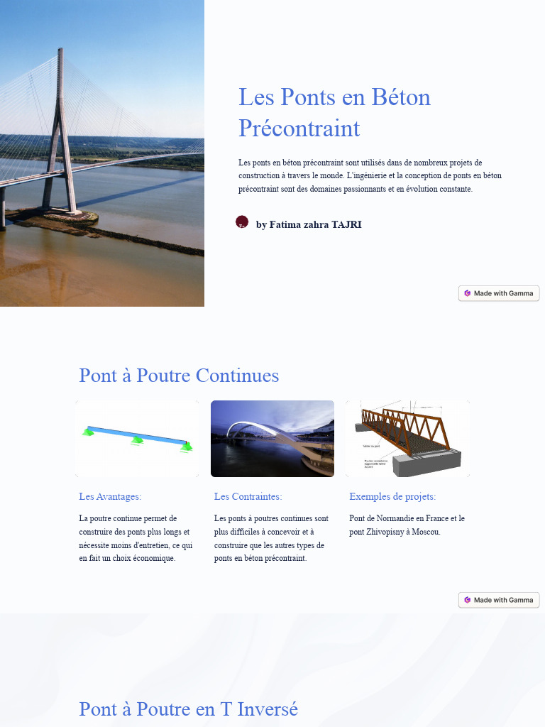 Les Ponts en Beton Precontraint | PDF | Pont | Béton