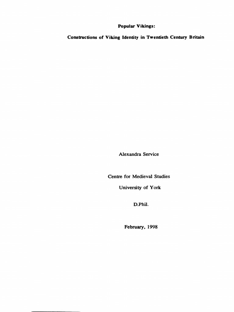 Constructions of Viking Identity in Twentieth Century Britain | PDF ...