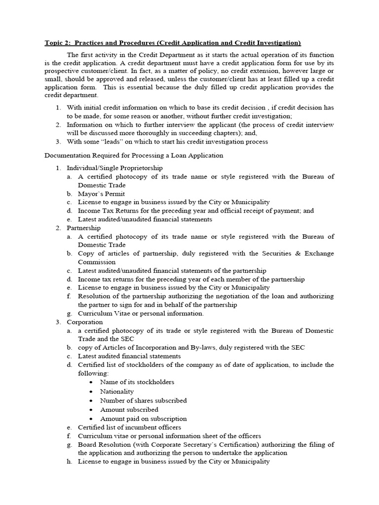 Topic 2 Credit and Collection | PDF | Credit | Finance & Money Management