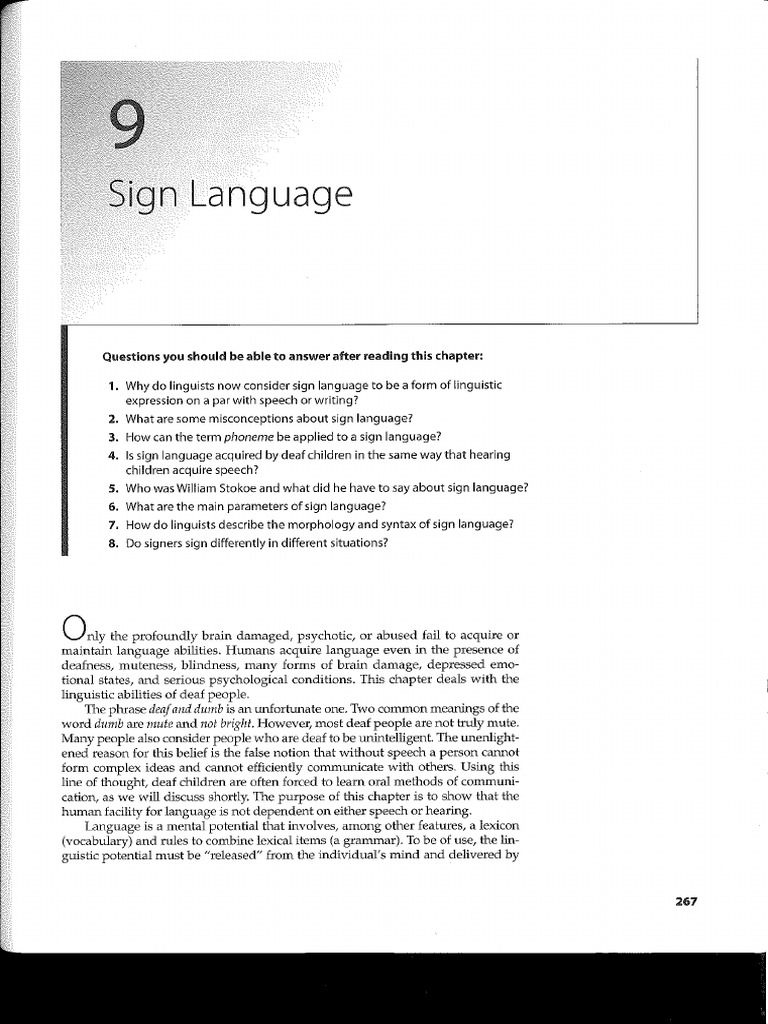 Week06 - SignLanguage - Precise Introduction | PDF