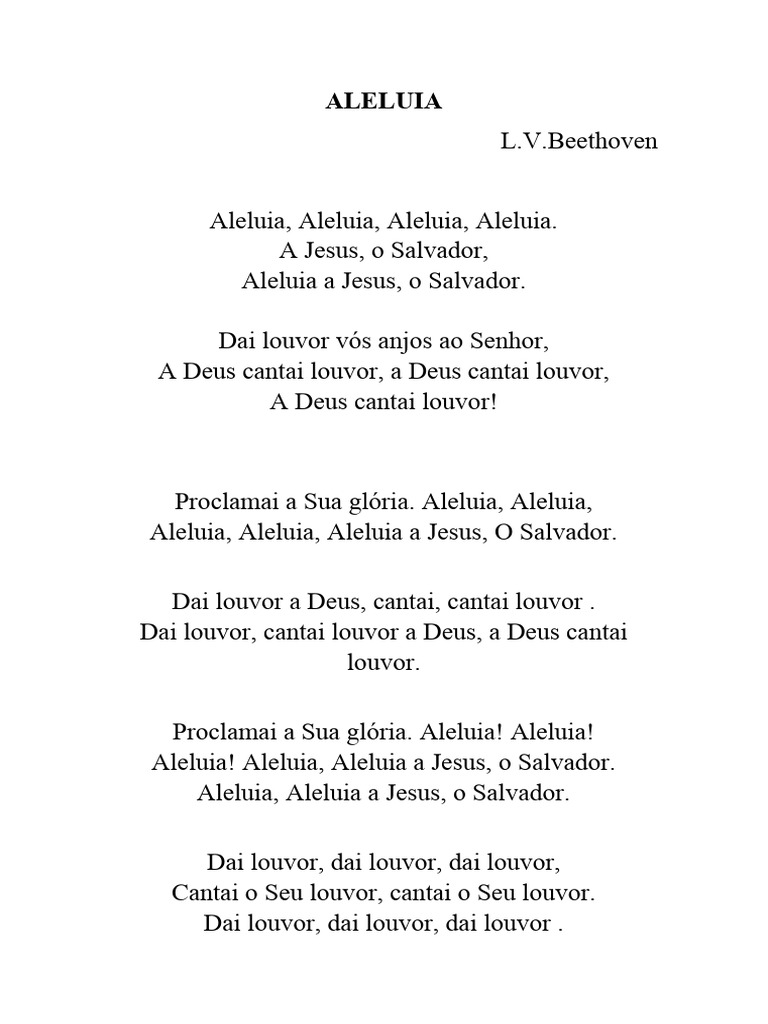 Aleluia Beethoven | PDF