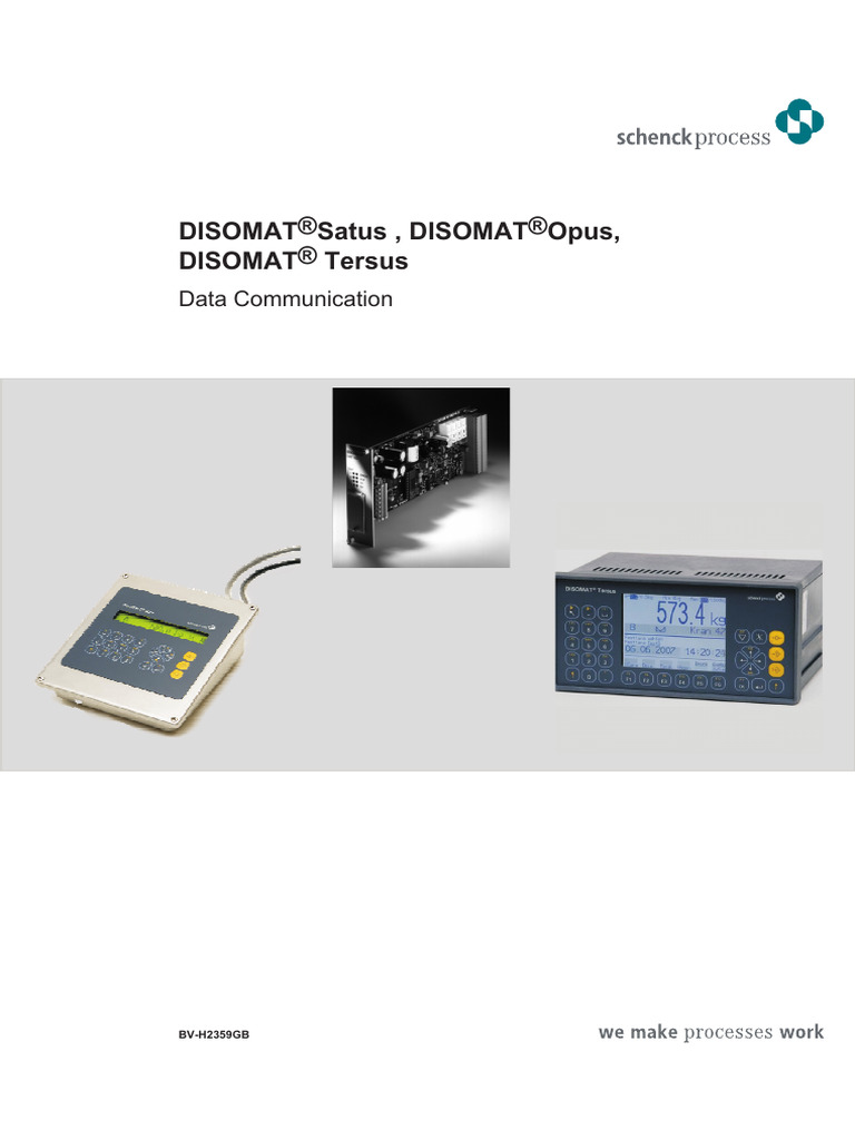 DISOMAT®Satus, DISOMAT®Opus, DISOMAT® Tersus: Data Communication | PDF ...