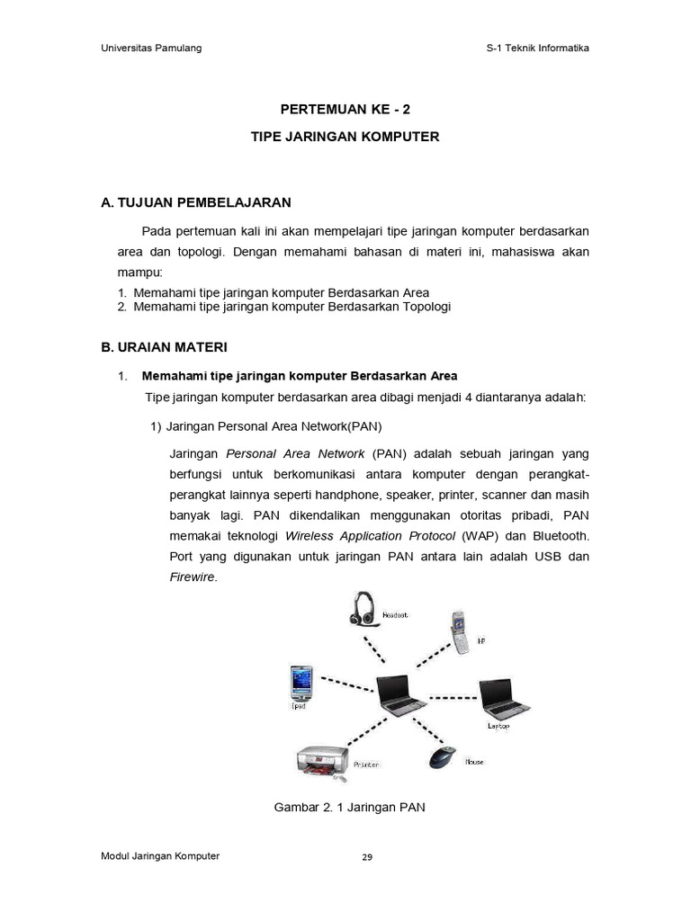 TPL0183 - 02 - Tipe Jaringan Komputer | PDF