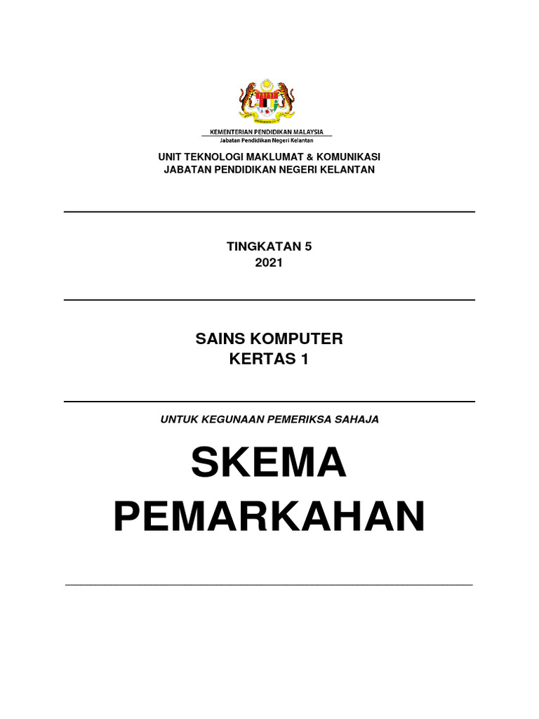 Skema Trial SK Kelantan | PDF