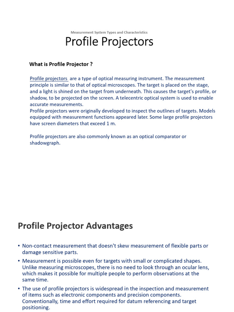 Profile Projectors | PDF | Optics | Electromagnetic Radiation