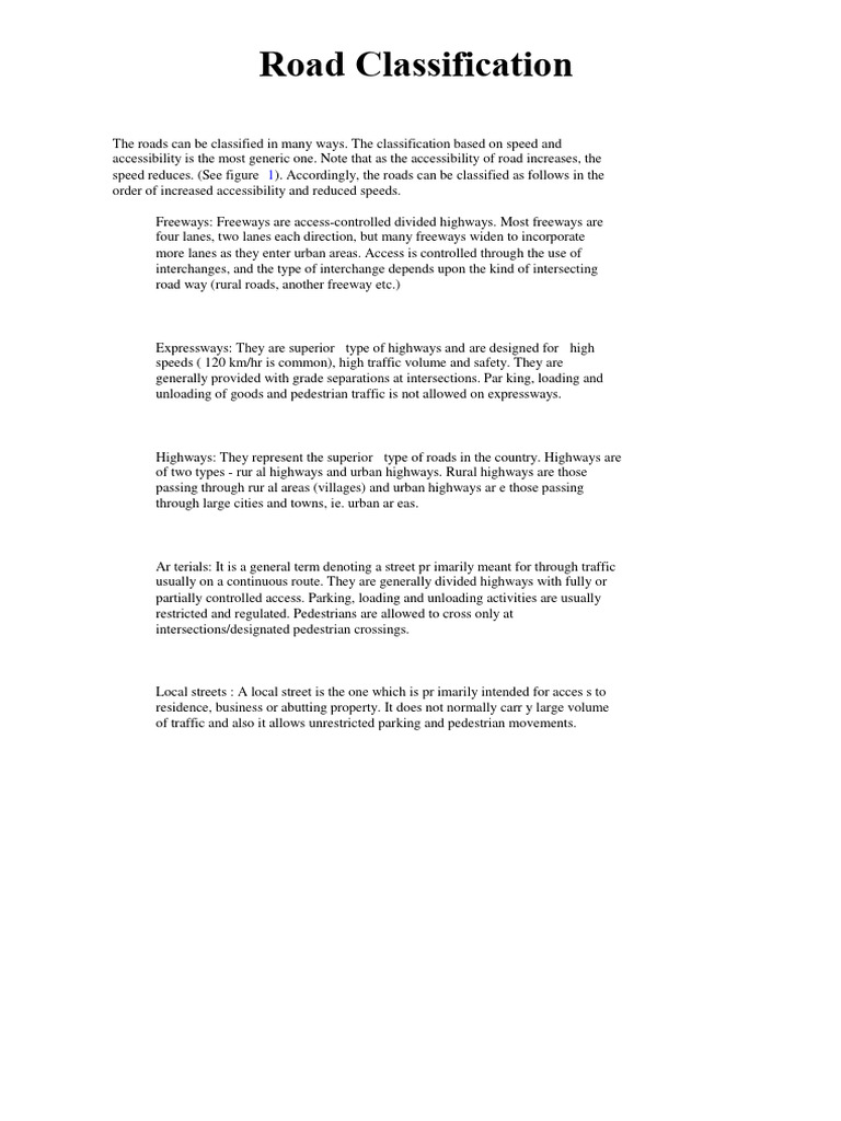 Road_Classification | PDF | Controlled Access Highway | Highway