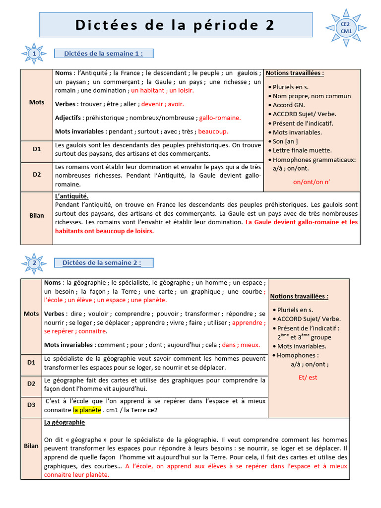 Dictees2 Trous Ce2 Cm1 Picot P2 Christelle Val 10 Gwen | PDF | Noël | Sapin de Noël