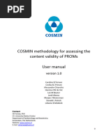 COSMIN Study Designing Checklist - Final | PDF | Receiver Operating ...