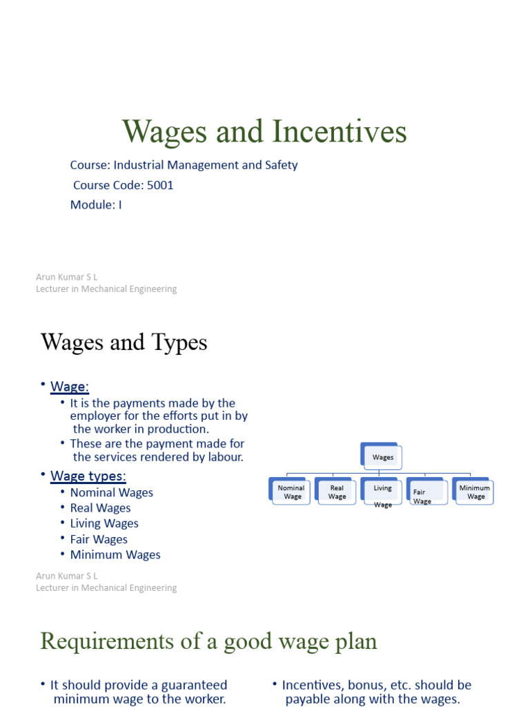 Wages and Incentives | PDF | Piece Work | Incentive
