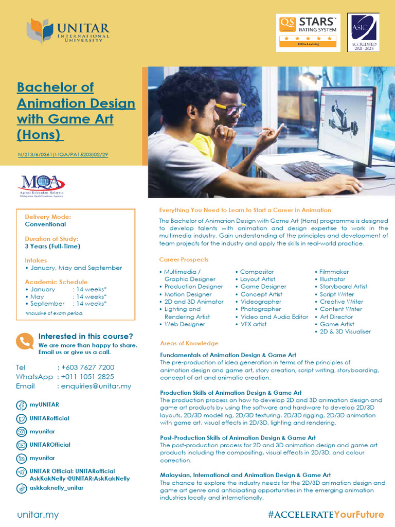 Bachelor of Animation & Game Art | PDF | 3 D Computer Graphics | Multimedia