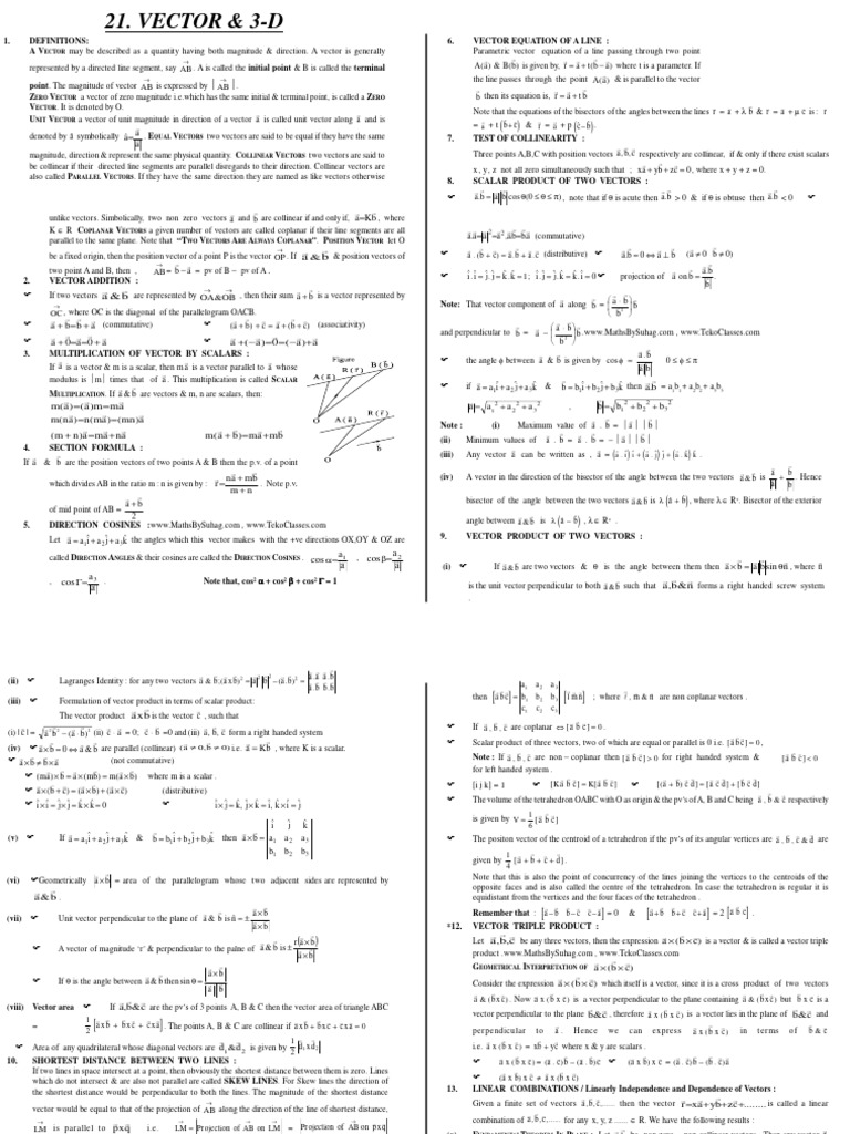 Vector&3 D | PDF | Euclidean Vector | Line (Geometry)