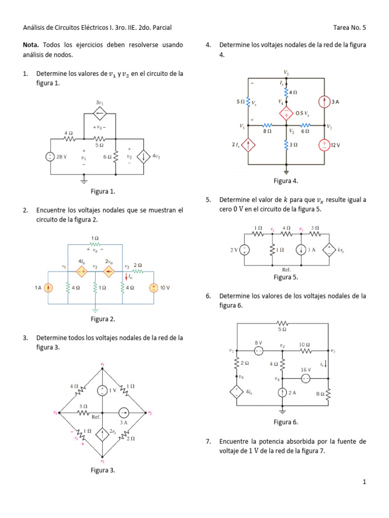 Tarea N5 | PDF | Análisis de red (circuitos eléctricos) | Ingenieria Eléctrica