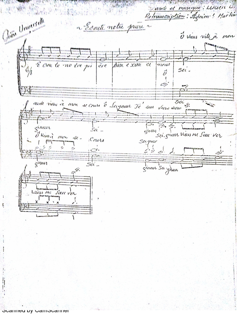 Ecoute Notre Prière Dieu Exauce Nous | PDF