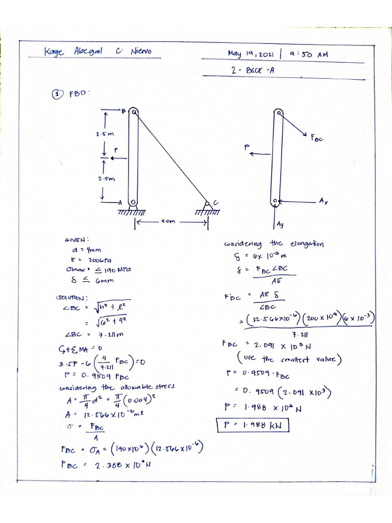 Structural Theory Solved Problems-6 | PDF