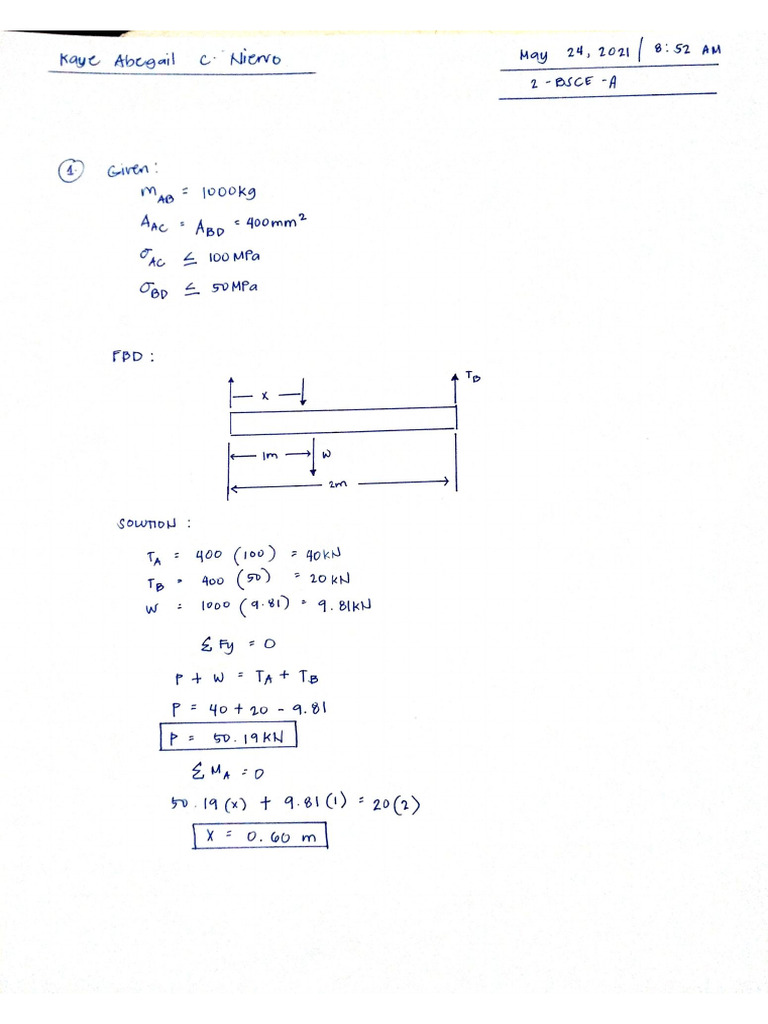 Structural Theory Solved Problems-7 | PDF Structural Theory Solved Problems-7 | PDF
