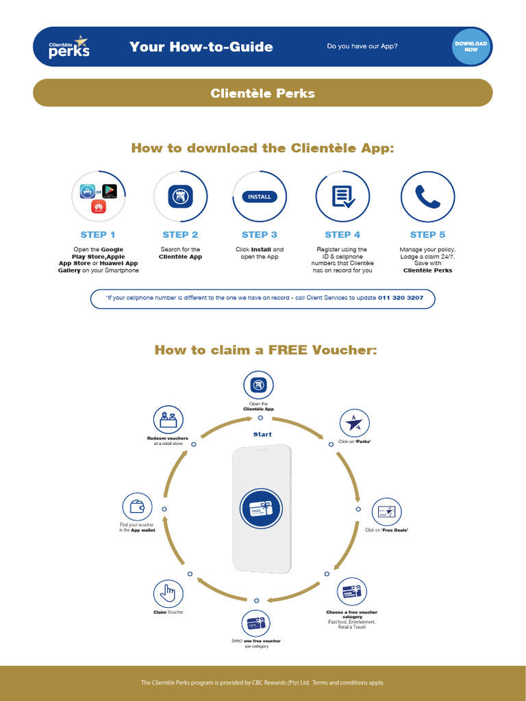 Clientèle-Perks-How-To-Guide | PDF | Voucher | Mobile Phones