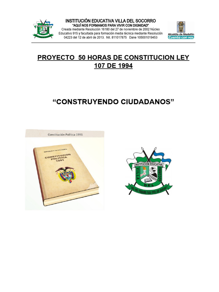 Proyecto 50 Horas Constitucionales 2023 | Descargar gratis PDF | Democracia | Ideologías políticas