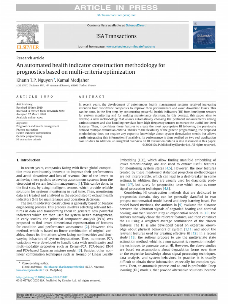An Automated Health Indicator Construction Methodology For Prognostics