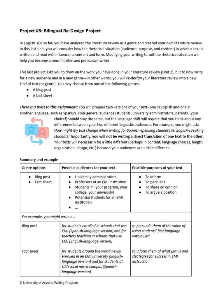 Bilingual Literature Review Re-Design Project | PDF | Genre ...