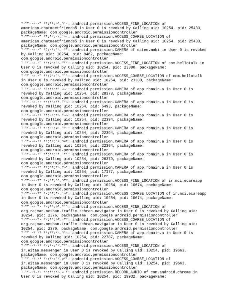 Perm Debug Info | PDF