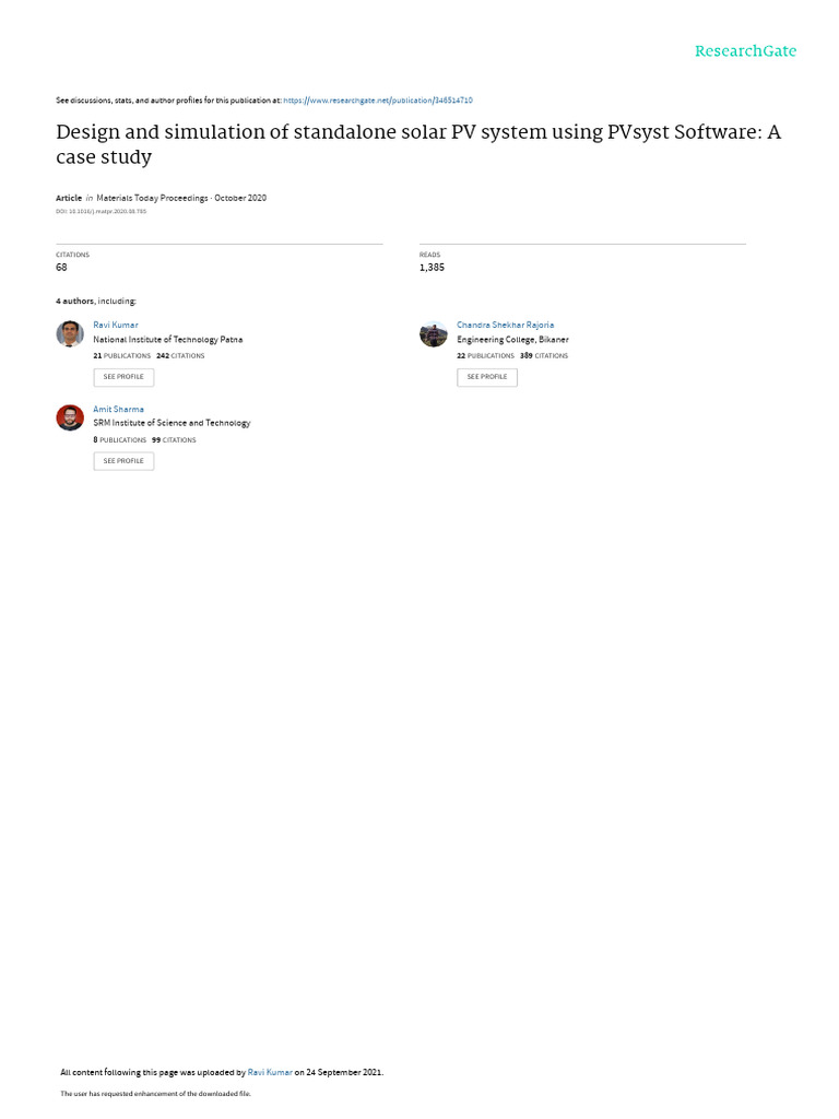 Designandsimulationofstandalonesolar PVsystemusing PVsyst | Download ...