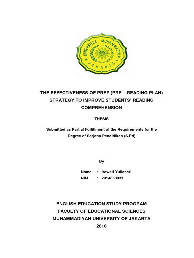 Thesis Pre Reading Plan | Download Free PDF | Reading Comprehension | Schema (Psychology)