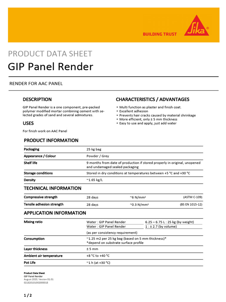 Gip Panel Render | PDF | Concrete | Building Engineering