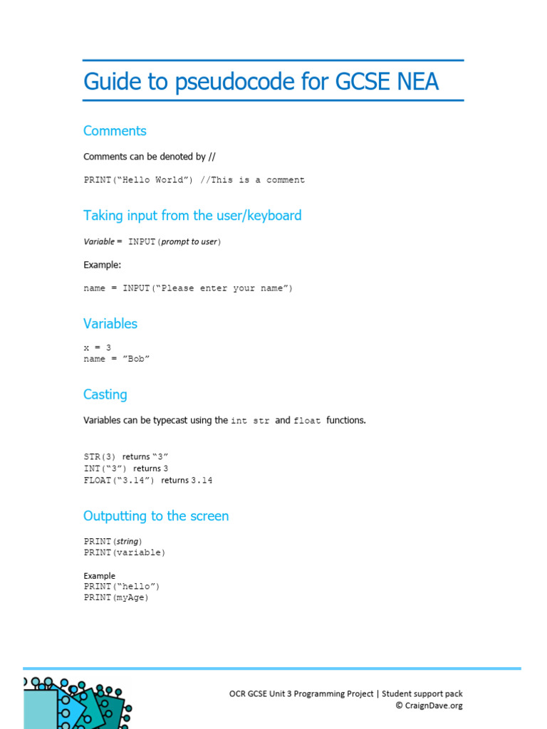 Guide To Pseudocode Pdf String Computer Science Computer