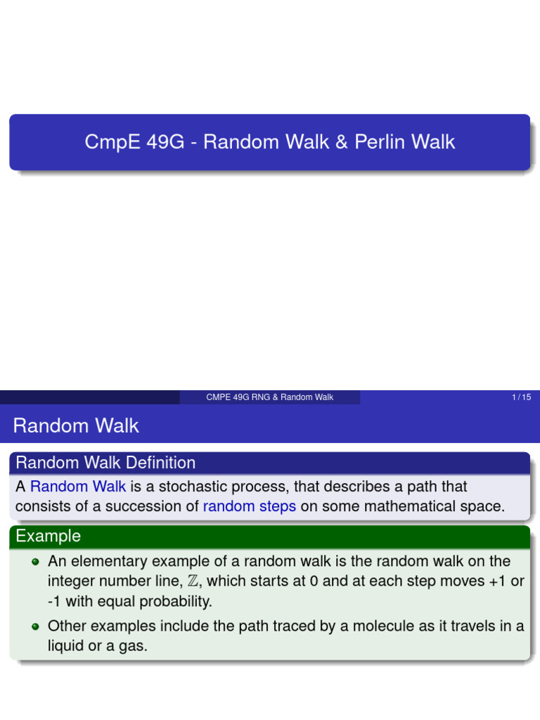 Week04b Random Perlin Walk v3 | PDF | Randomness | Scientific Theories