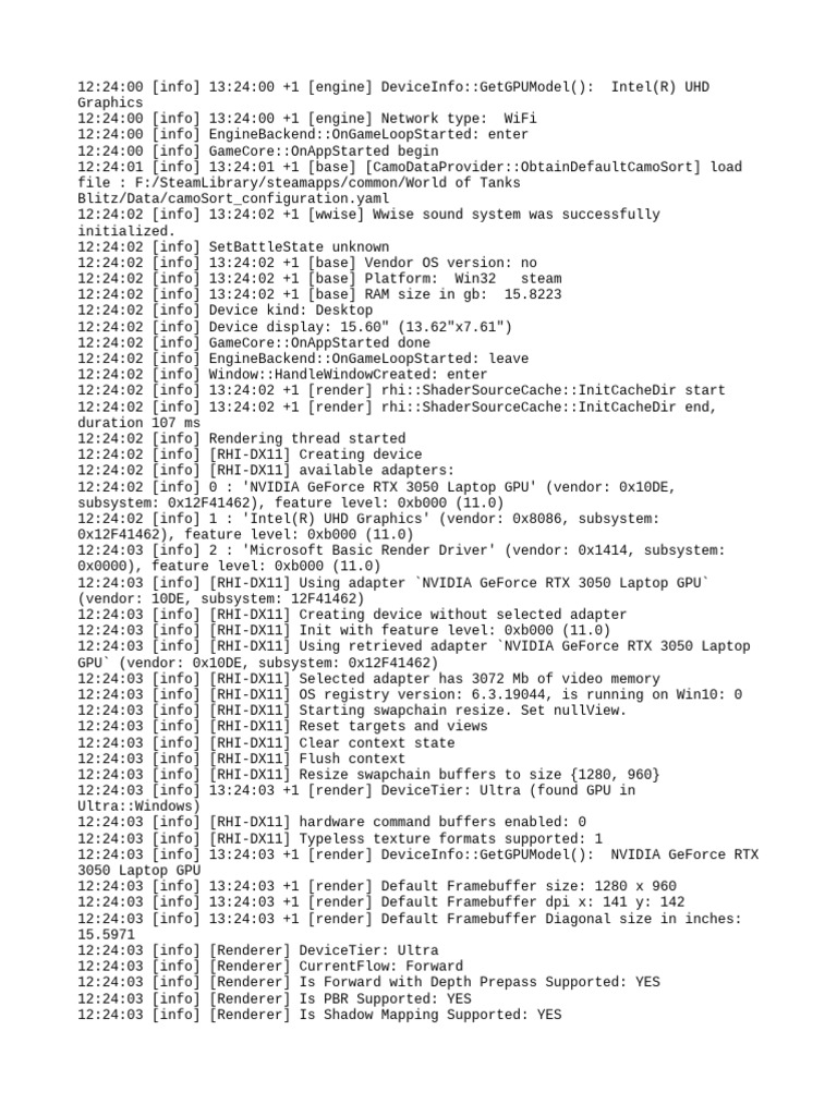 Blitz-Logs 20230624132400 | PDF | Graphics Processing Unit | Rendering ...