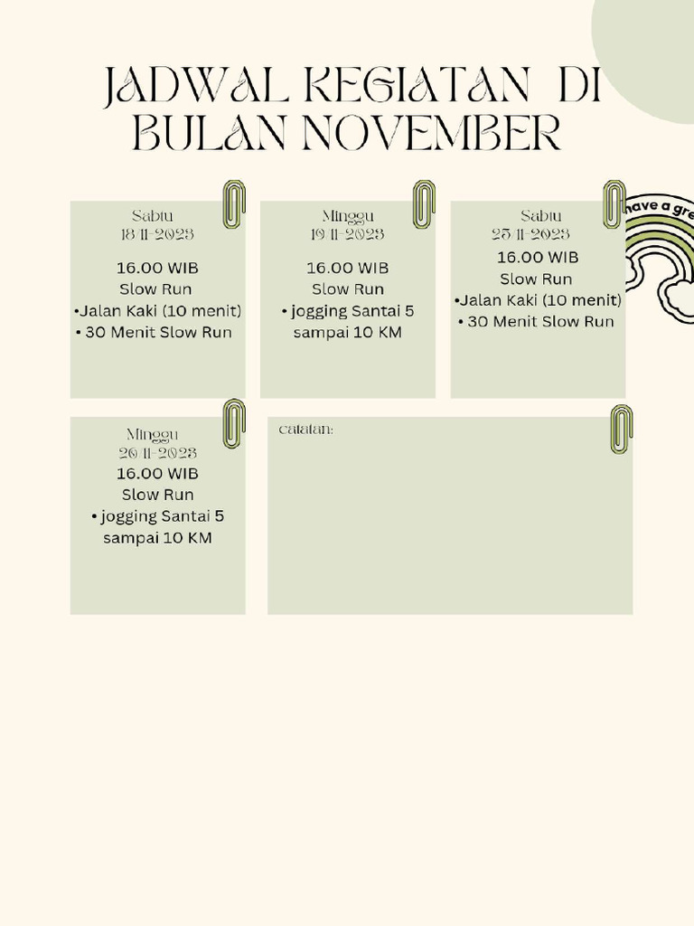 Program Mingguan | PDF