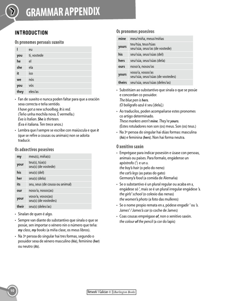 03 - SB - Grammar Appendix | PDF