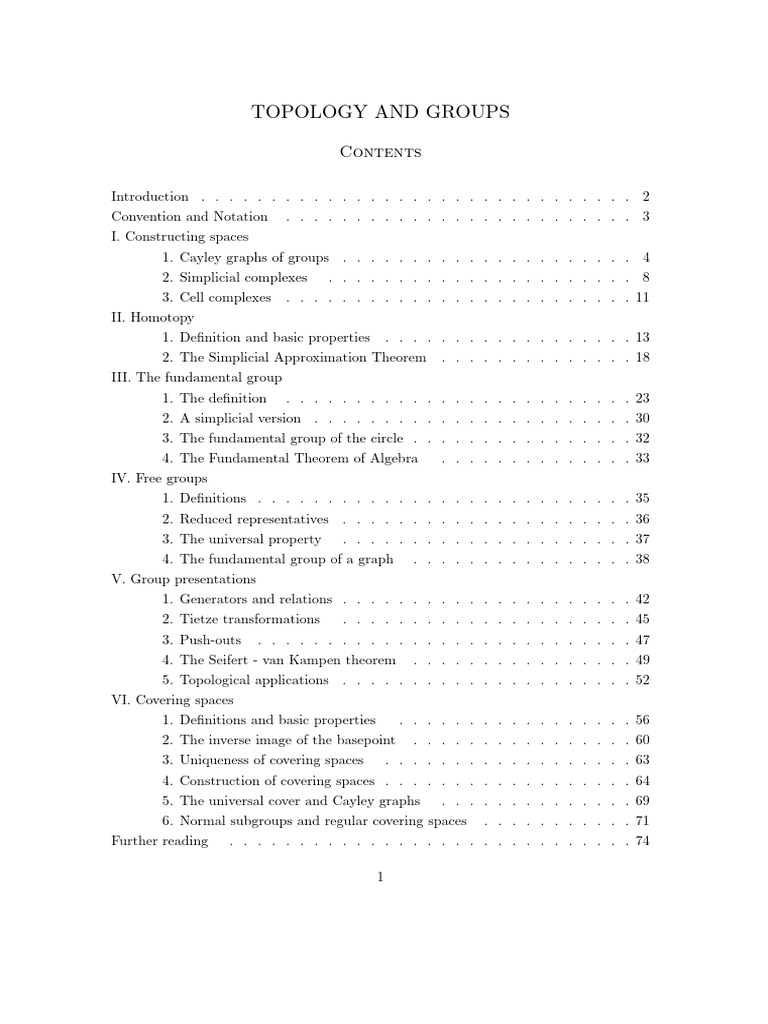 Topology And Groups Pdf Group Mathematics Group Theory
