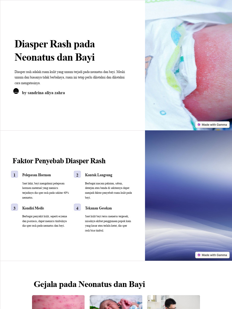 Diasper Rash Pada Neonatus Dan Bayi | PDF
