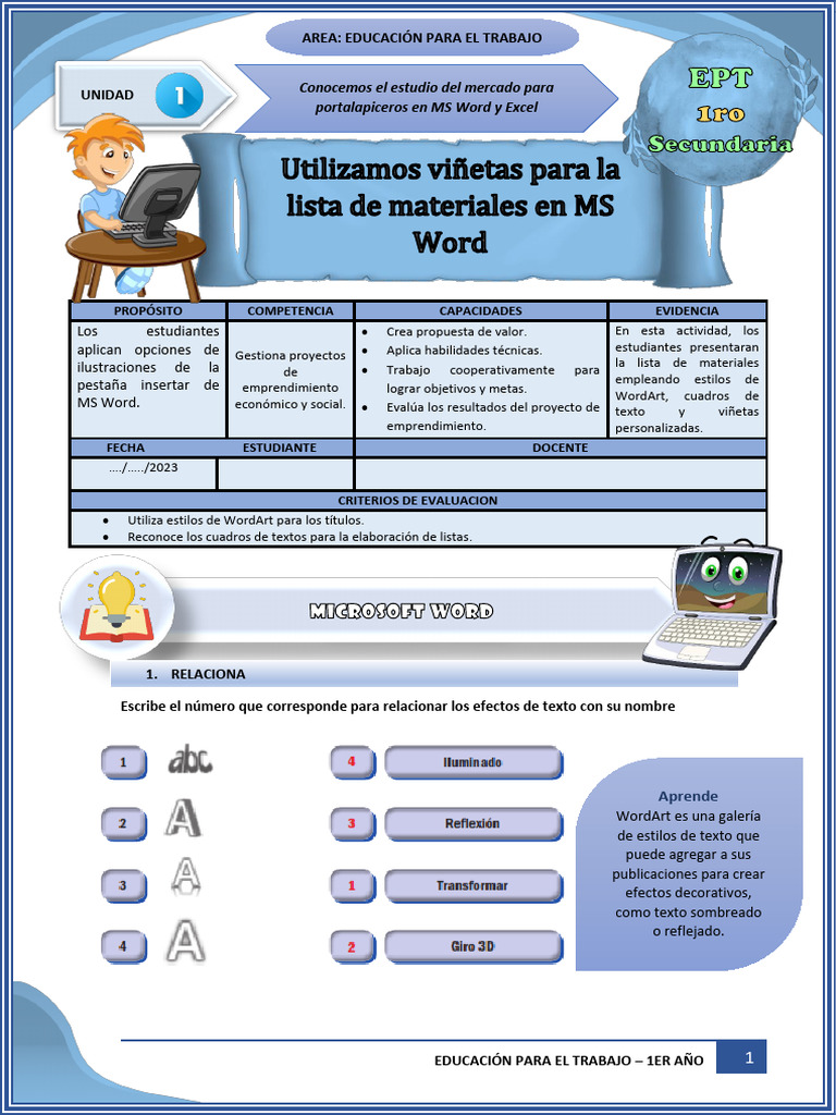 Resuelto Ficha de Actividad Ept 1 - Semana 3 | PDF | Evaluación | Informática