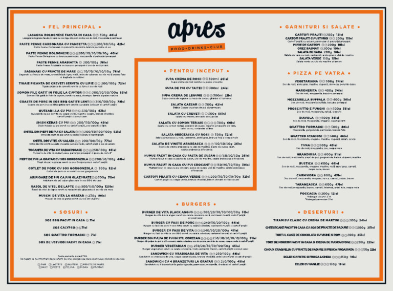 Menú Completo de Restaurante: Sopas, Ensaladas, Burgers y Más | PDF