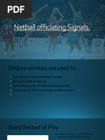 Netball Umpire Hand Signals | PDF