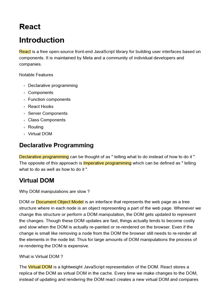 React | PDF | Computers | Technology & Engineering