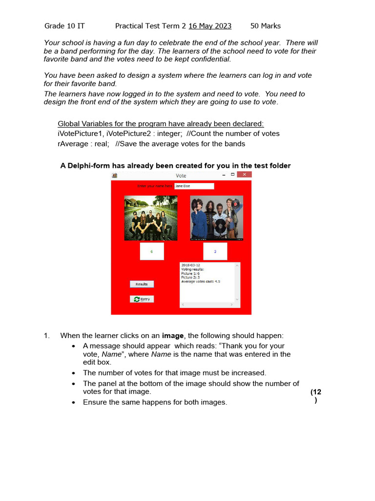 Gr10 Prac Exam Term 2 2023 | Download Free PDF | Computing | Software Gr10 Prac Exam Term 2 2023 | Download Free PDF | Computing | Software