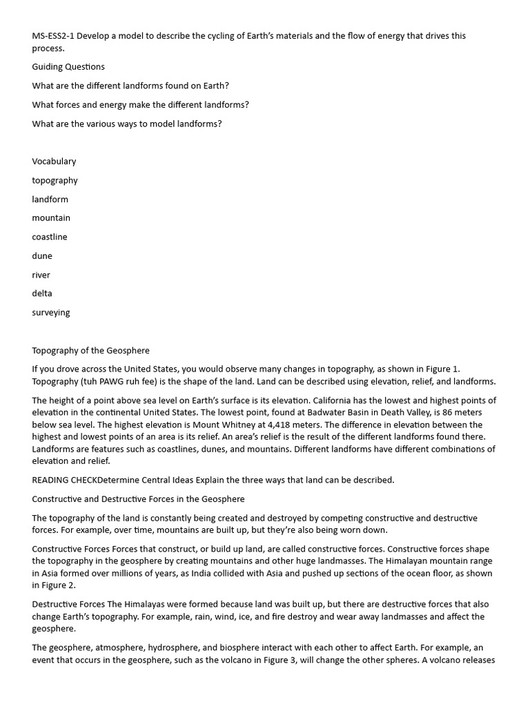 1.2 Surface Features in The Geosphere | PDF | Geographic Information ...