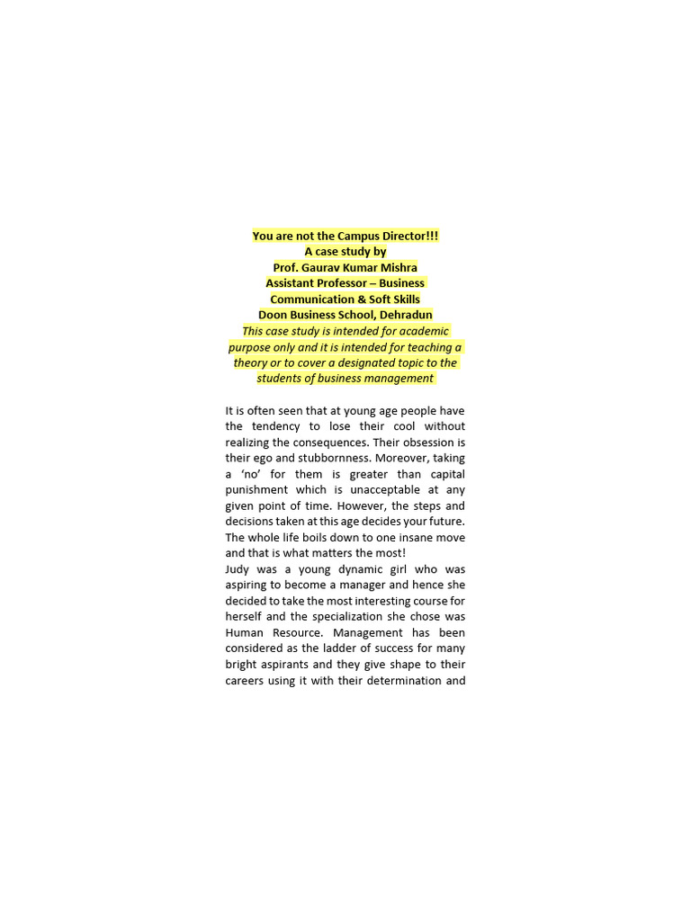 Case Study Communication Example | PDF | Psychology