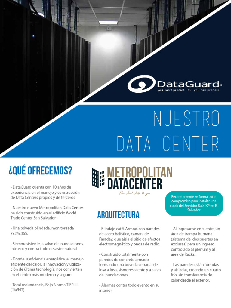 Brochure Data Center Arreglado 1 | PDF | Centro de datos | Informática