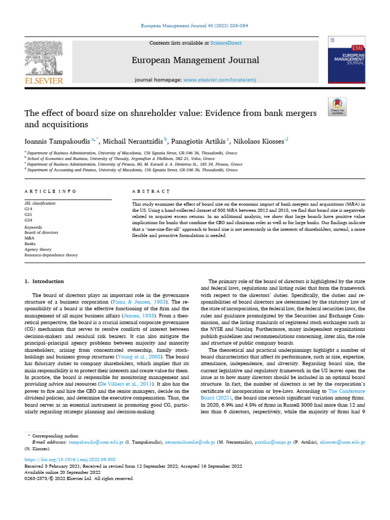Journal 3 | PDF | Mergers And Acquisitions | Market (Economics)
